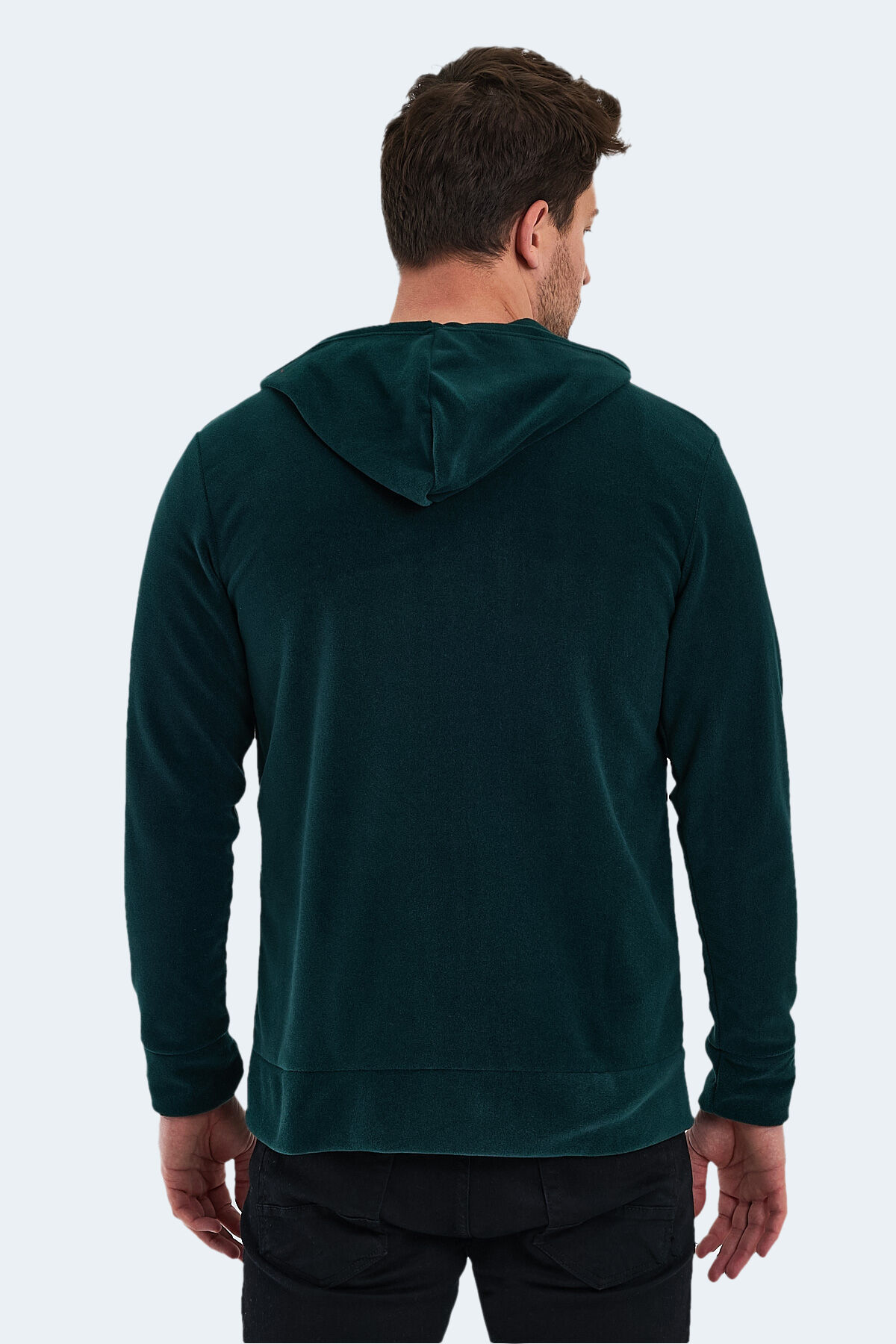 Slazenger SAMSON IN Erkek Fermuarlı Kapüşonlu Cepli Koyu Yeşil Polar ...