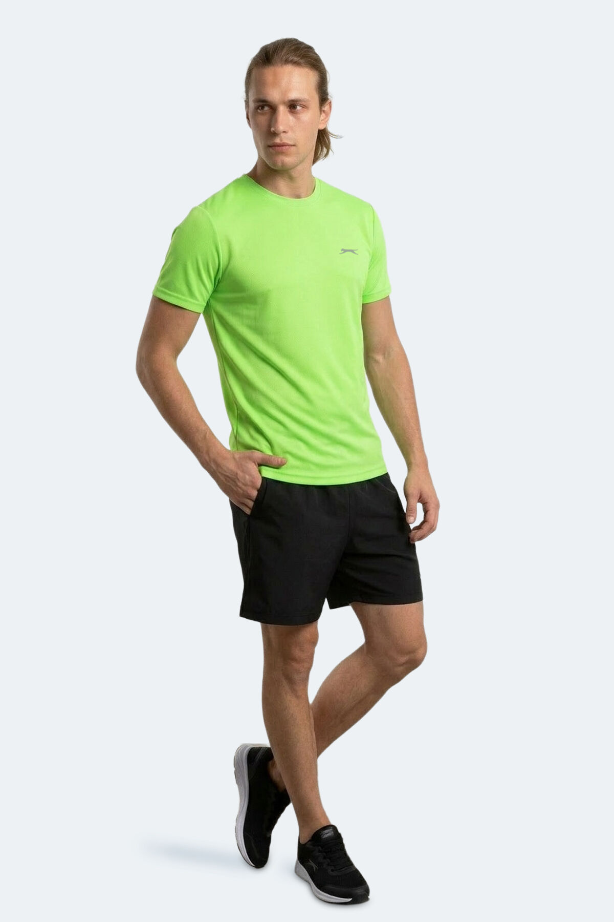 Slazenger HAUNTED I Erkek Neon Yeşil Tişört | Slazenger