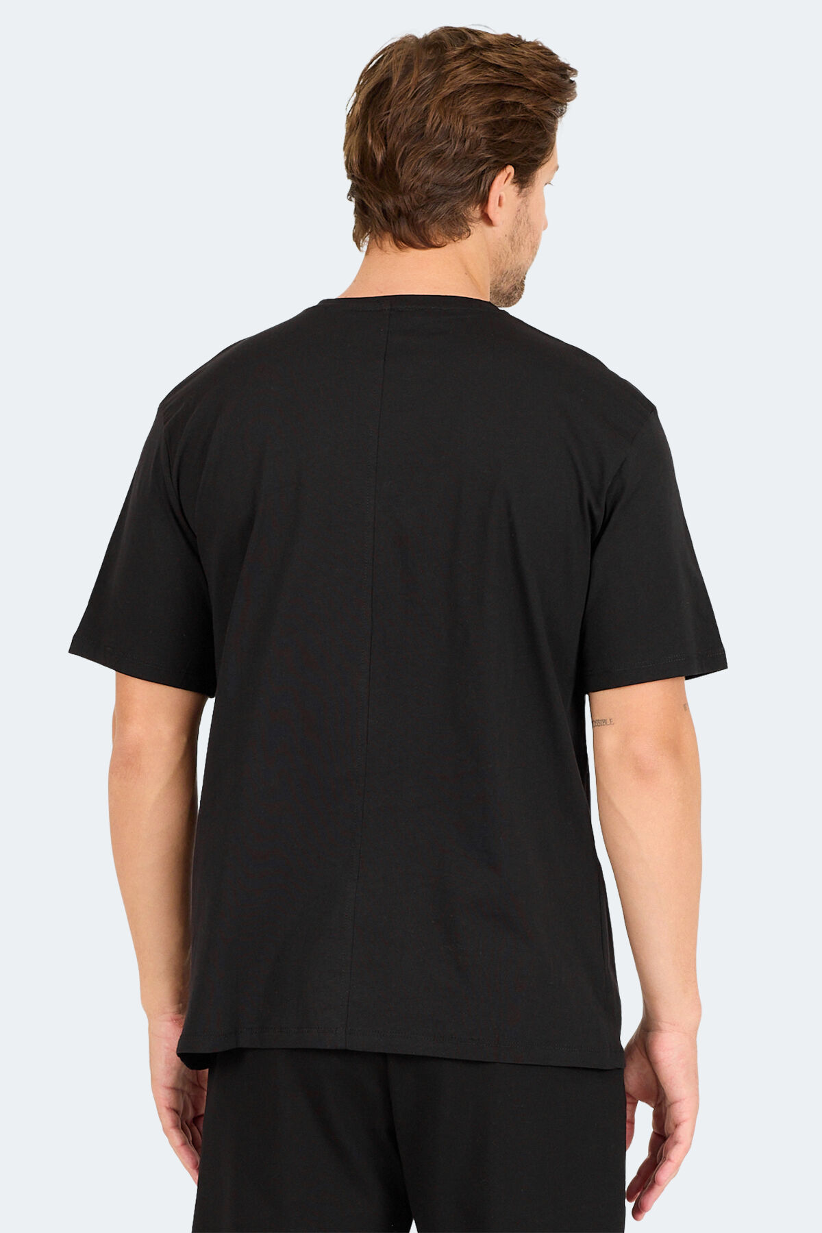 Slazenger KARNEN IN Oversize Erkek Baskılı Siyah Tişört | Slazenger