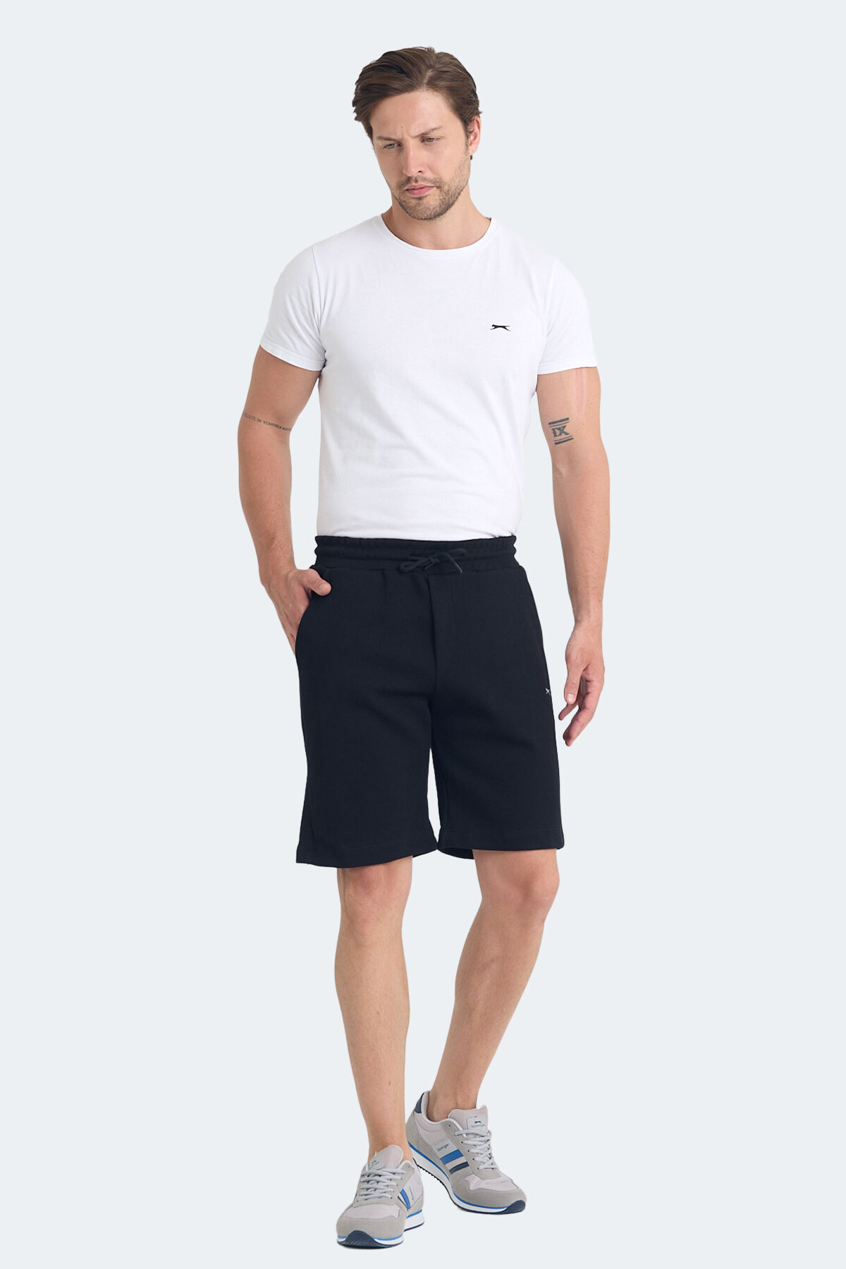Slazenger VELVELA I Erkek Cepli Siyah Şort | Slazenger
